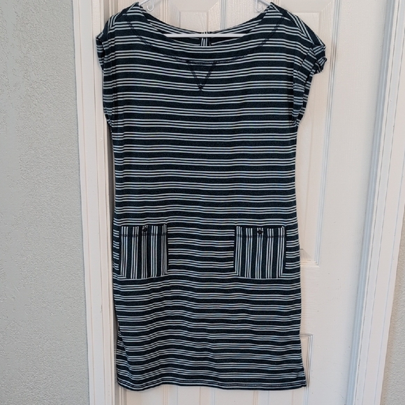 Talbots | Dresses | Talbots Blue And White Striped Dress | Poshmark